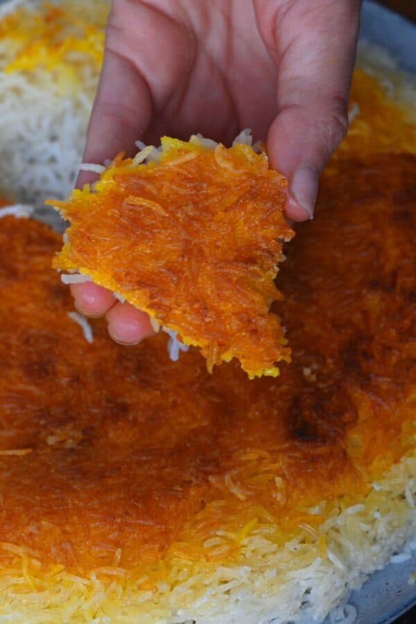 Classic Persian Crispy Rice (Tahdig) - Alphafoodie