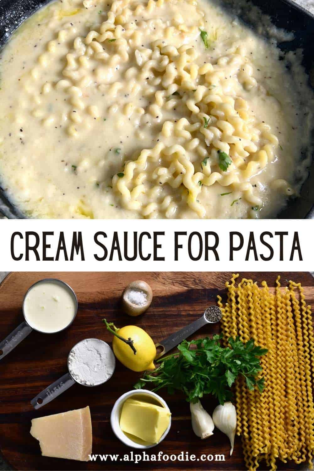 Garlic Cream Sauce - Alphafoodie