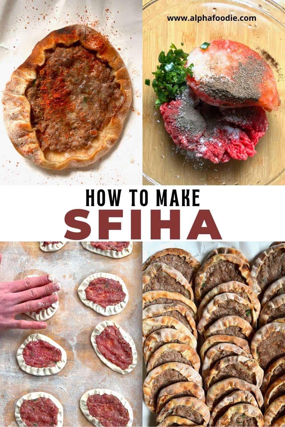 Lebanese Meat Pies (Sfiha) - Alphafoodie