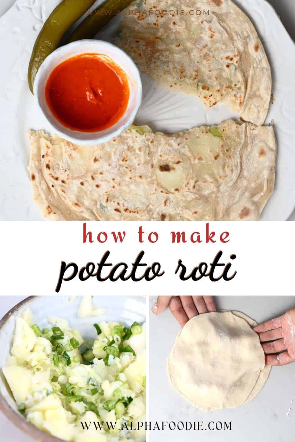 Aloo Paratha - Potato Roti Recipe - Alphafoodie