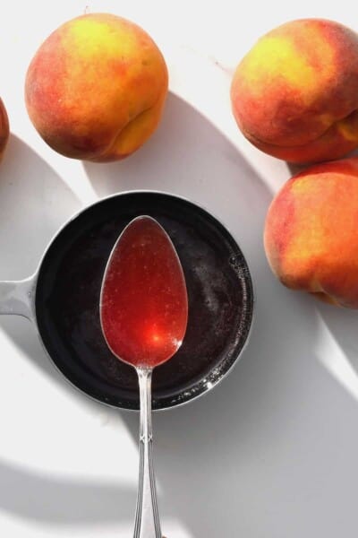 How to Make Peach Simple Syrup - Alphafoodie