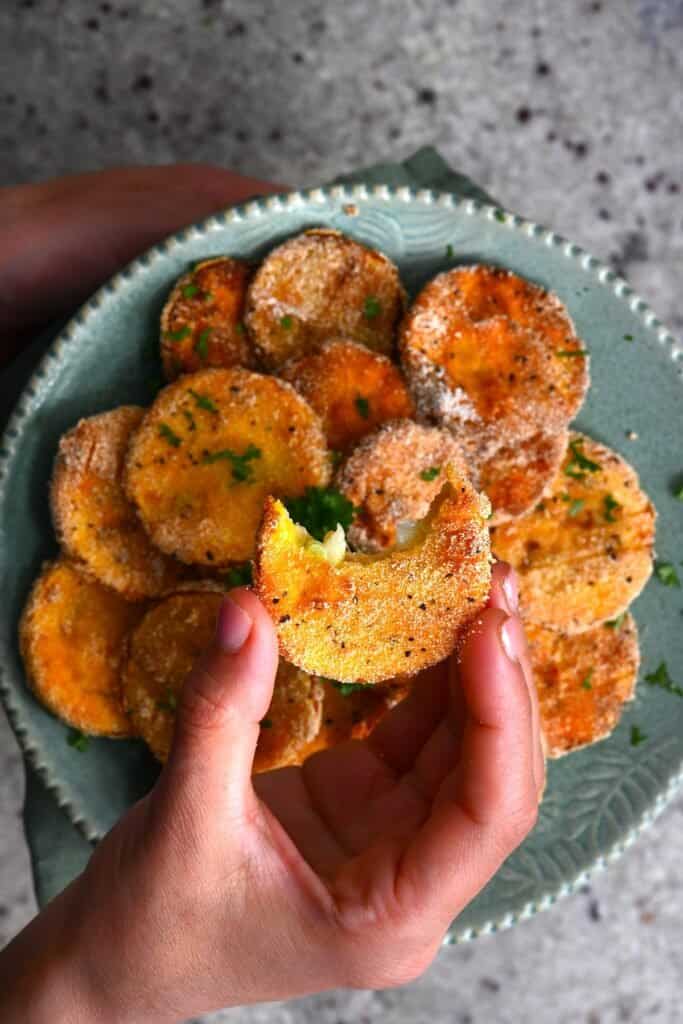 Crispy Fried Squash (or Zucchini) - Alphafoodie