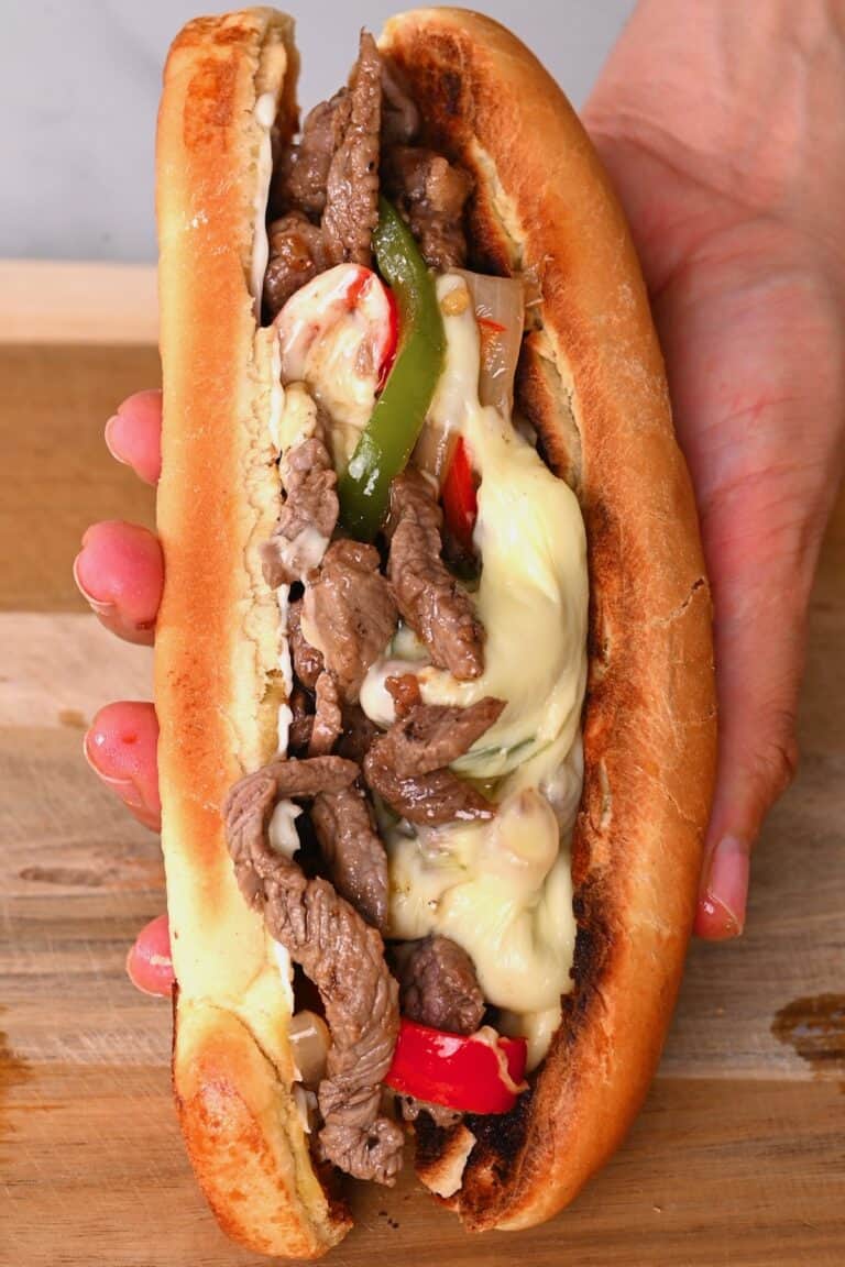 Authentic Philly Cheesesteak Sandwich - Alphafoodie