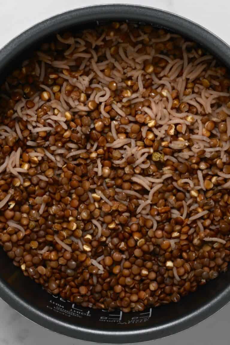 Mujadara: Lentils and Rice with Crispy Onions - Alphafoodie