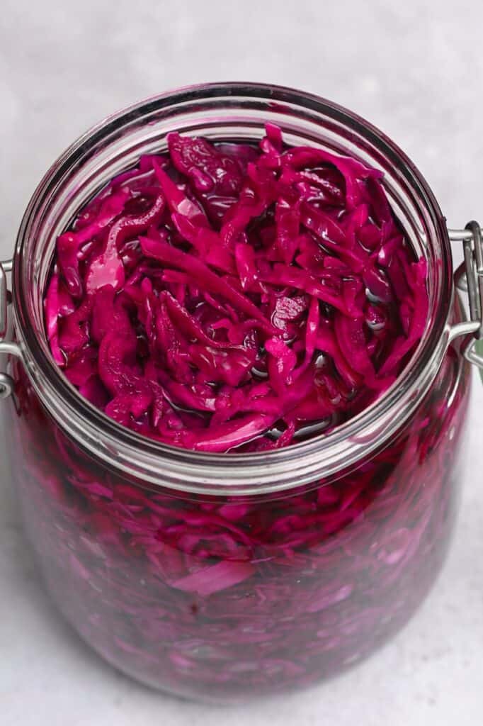 Quick Pickled Cabbage - Alphafoodie