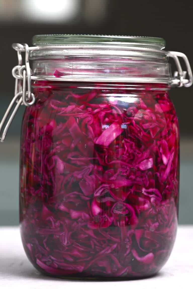 Quick Pickled Cabbage - Alphafoodie