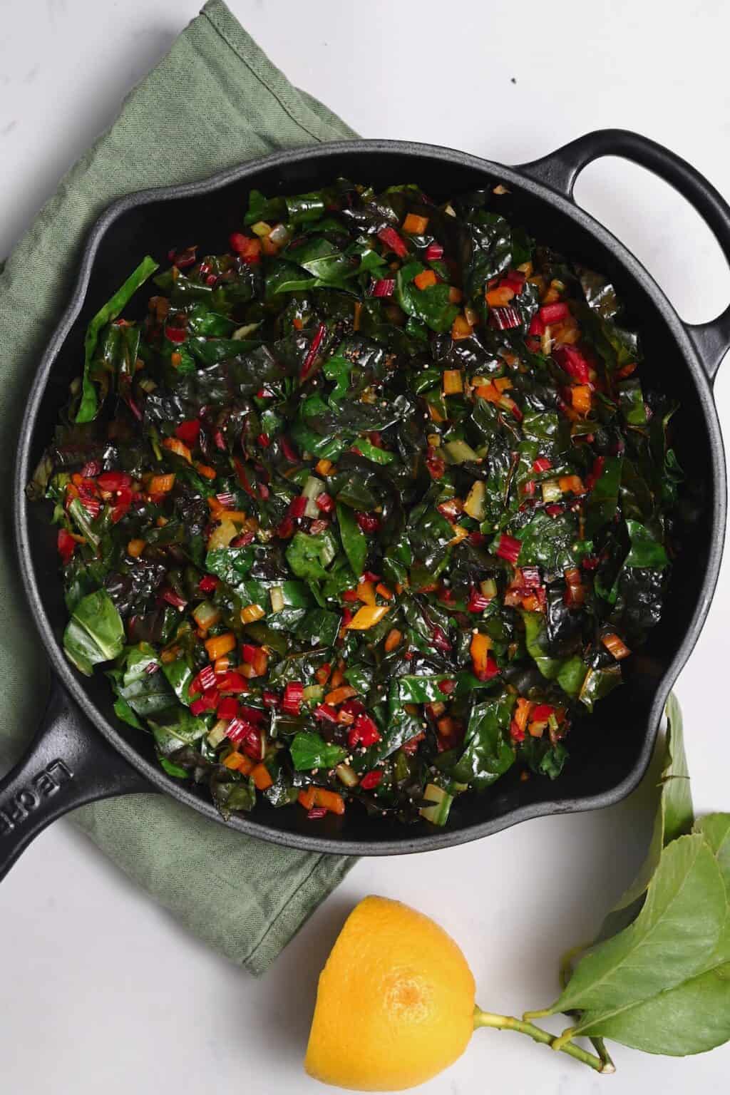 Simple Sauteed Swiss Chard - Alphafoodie