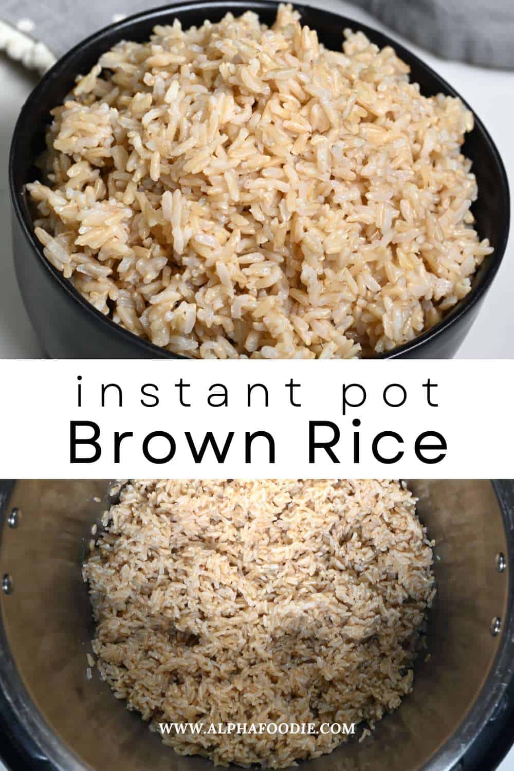 Instant Pot Brown Rice - Alphafoodie