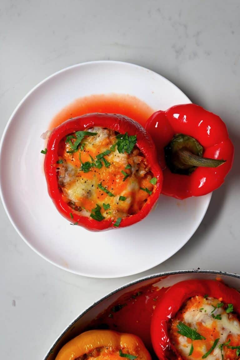 Stuffed Bell Peppers Recipe - Alphafoodie