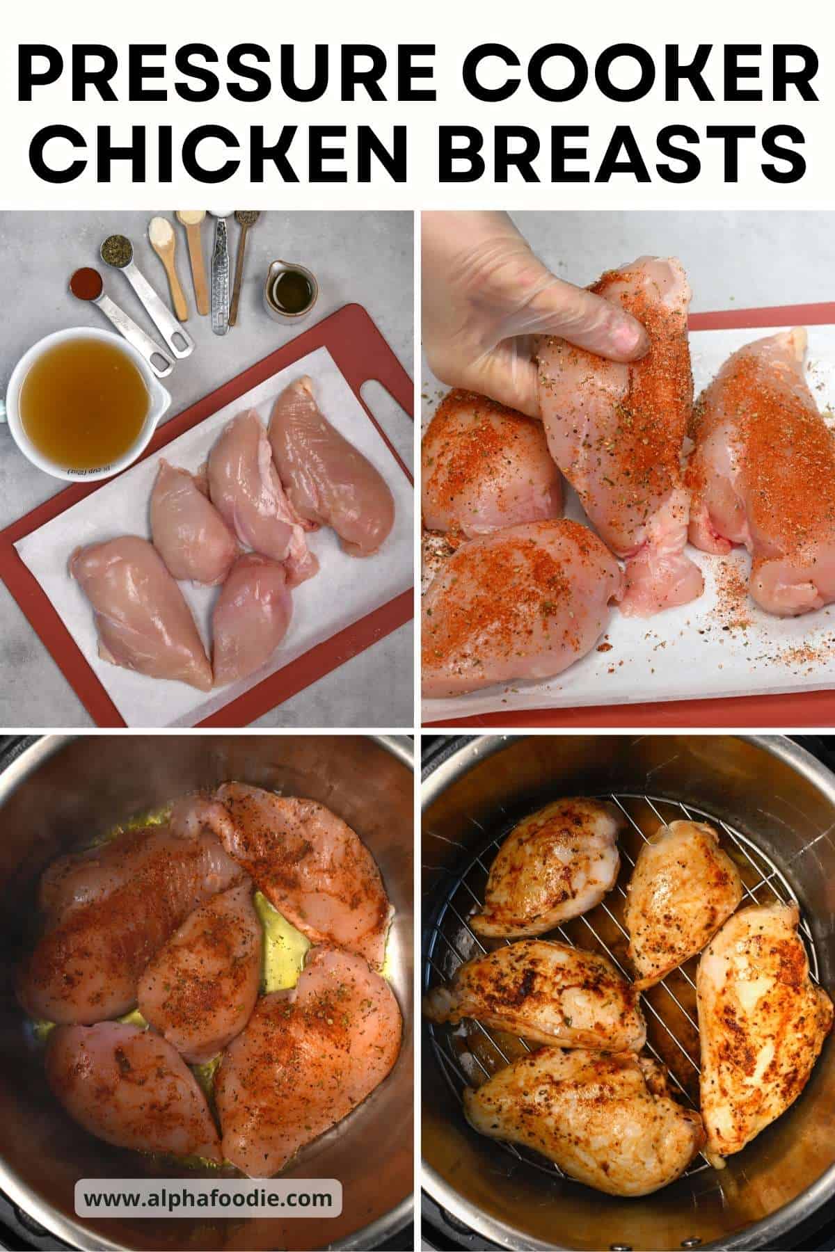 Instant Pot Chicken Breast - Alphafoodie
