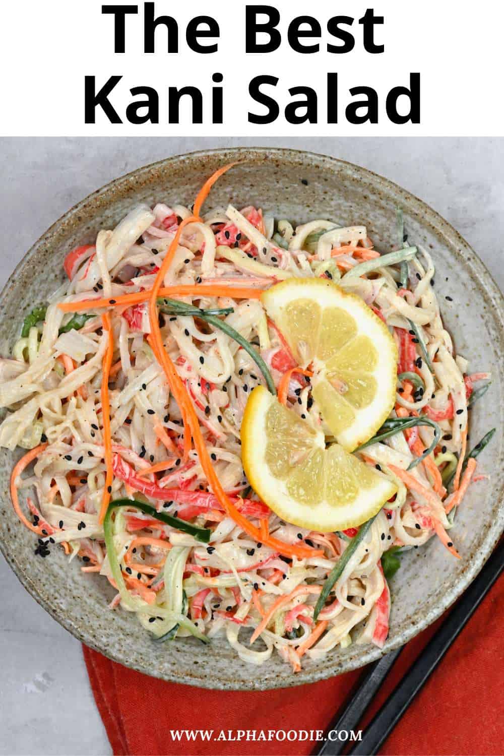 Kani Salad (Japanese Style) - Alphafoodie