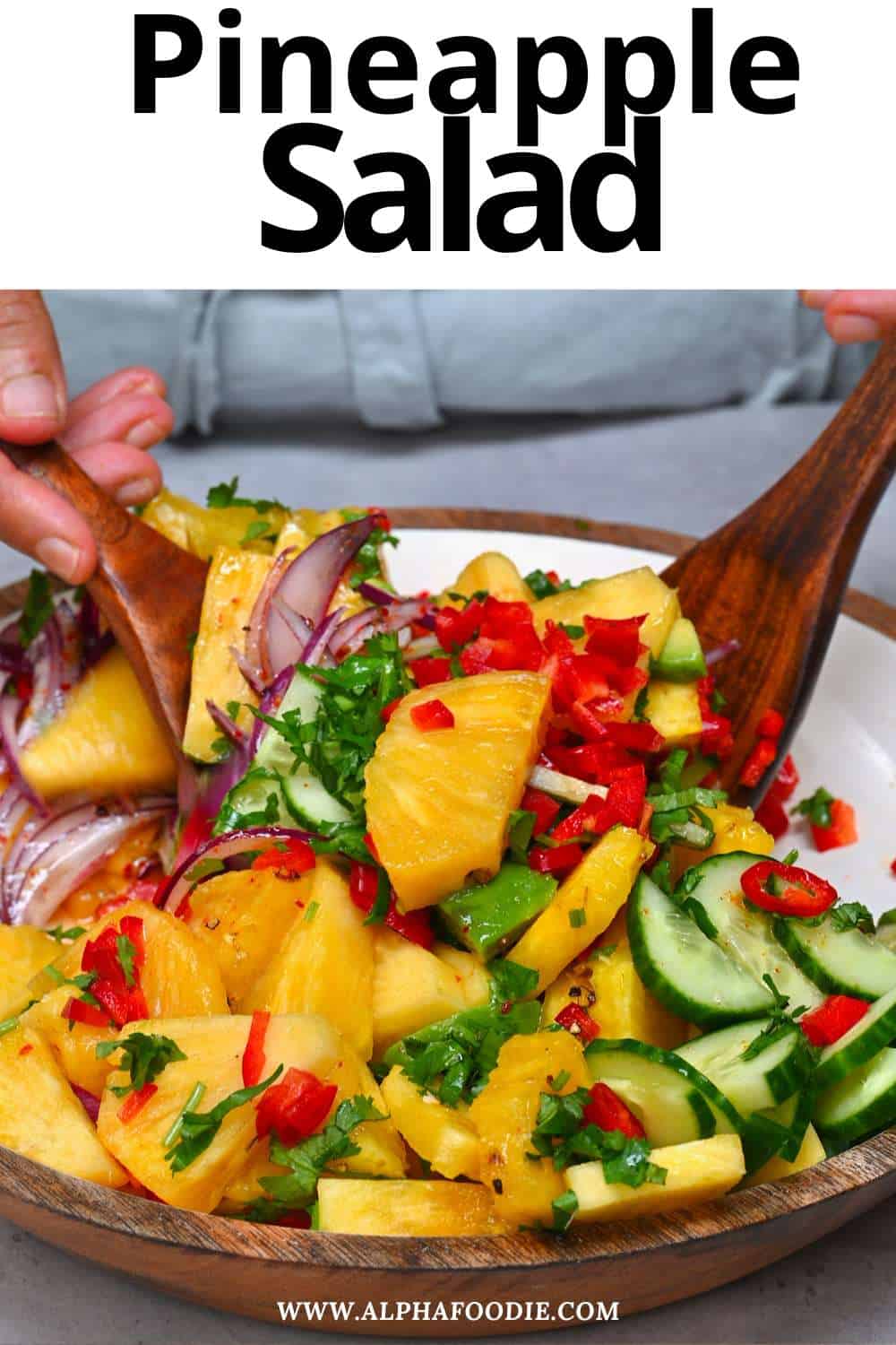 Pineapple Salad - Easy Pineapple Recipe - Alphafoodie