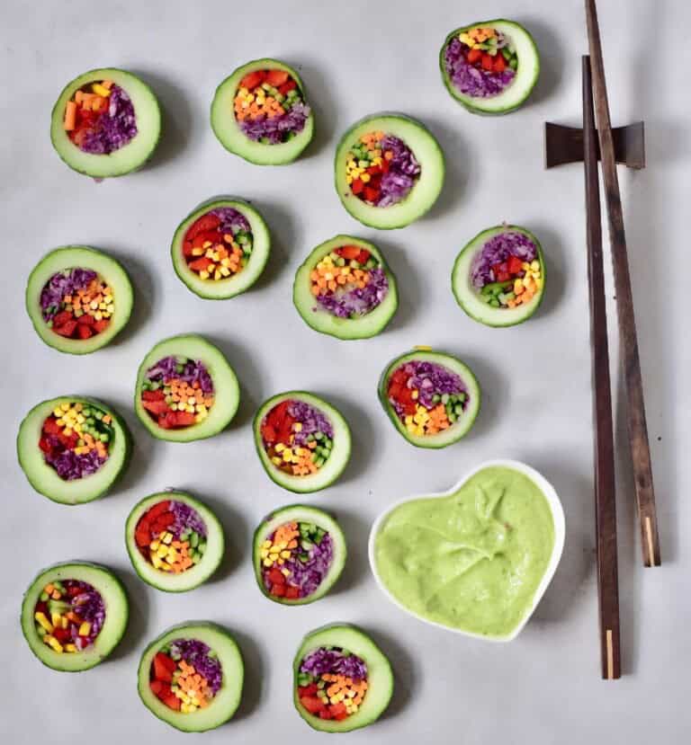 Cucumber Sushi (Without Rice) - Alphafoodie