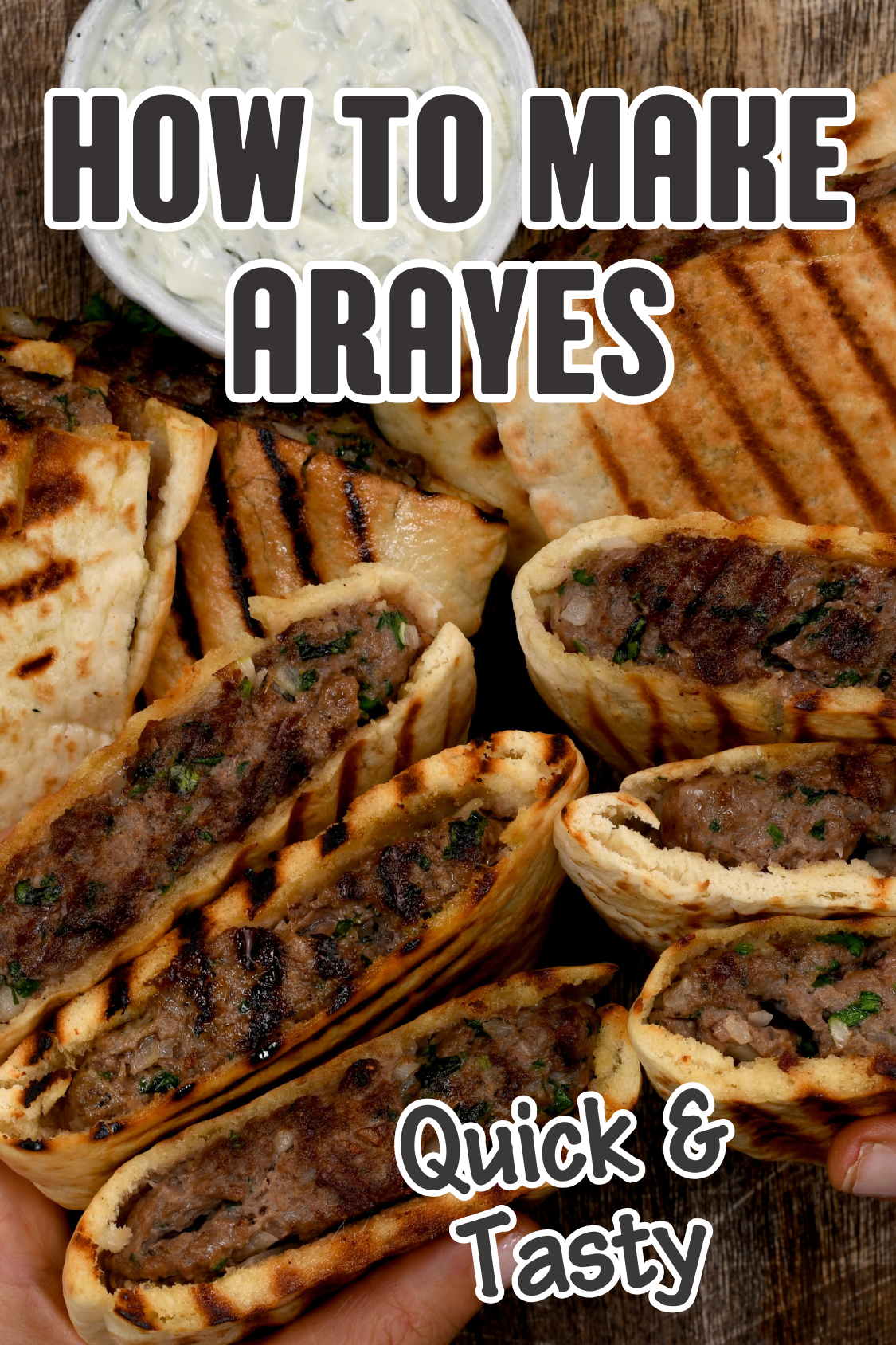 Arayes (Lebanese Meat-Stuffed Pita) - Alphafoodie